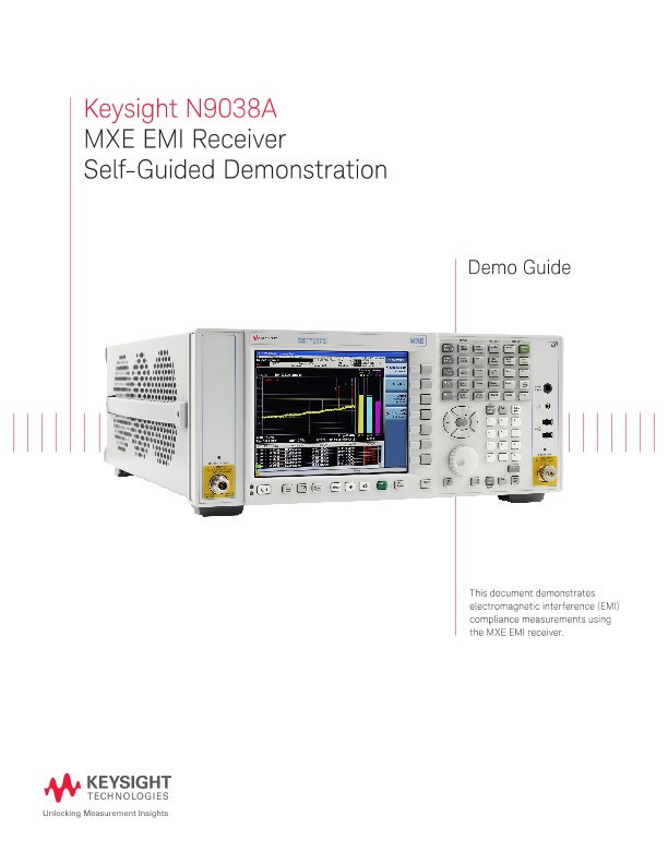 N9038A MXE EMI Receiver Self PDF Asset Page | Keysight